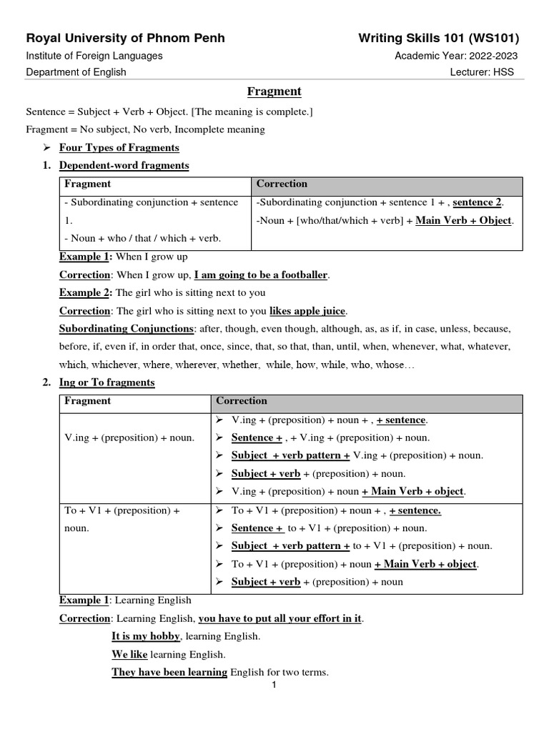 Week 11 Lesson, Fragment | PDF