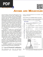 Class-9th Chapter-3 Atoms and Molecules Ncert Book | PDF | Ion | Chemical Compounds