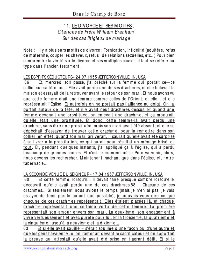 Les Enjeux Du Divorce Pdf _ Causes Et Conséquences Du Divorce – ORTTS