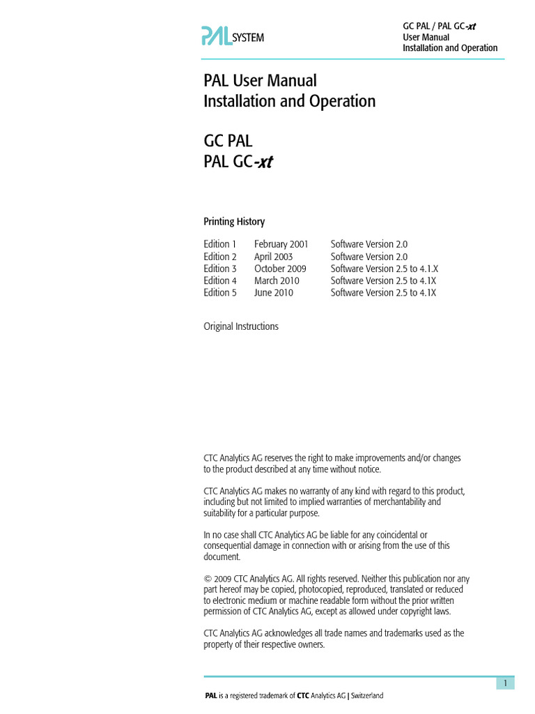 GC PAL Manual Edition5 | PDF