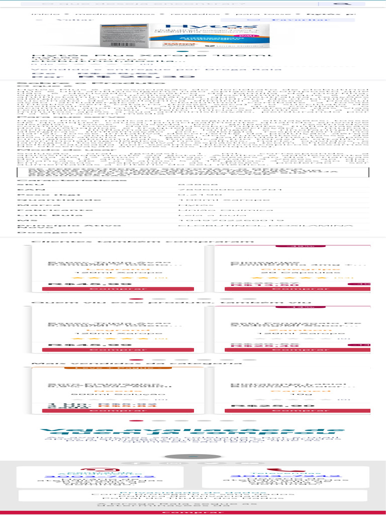 Hytós Plus Xarope Preço, Pra Que Serve e Onde Encontrar Online Droga ...
