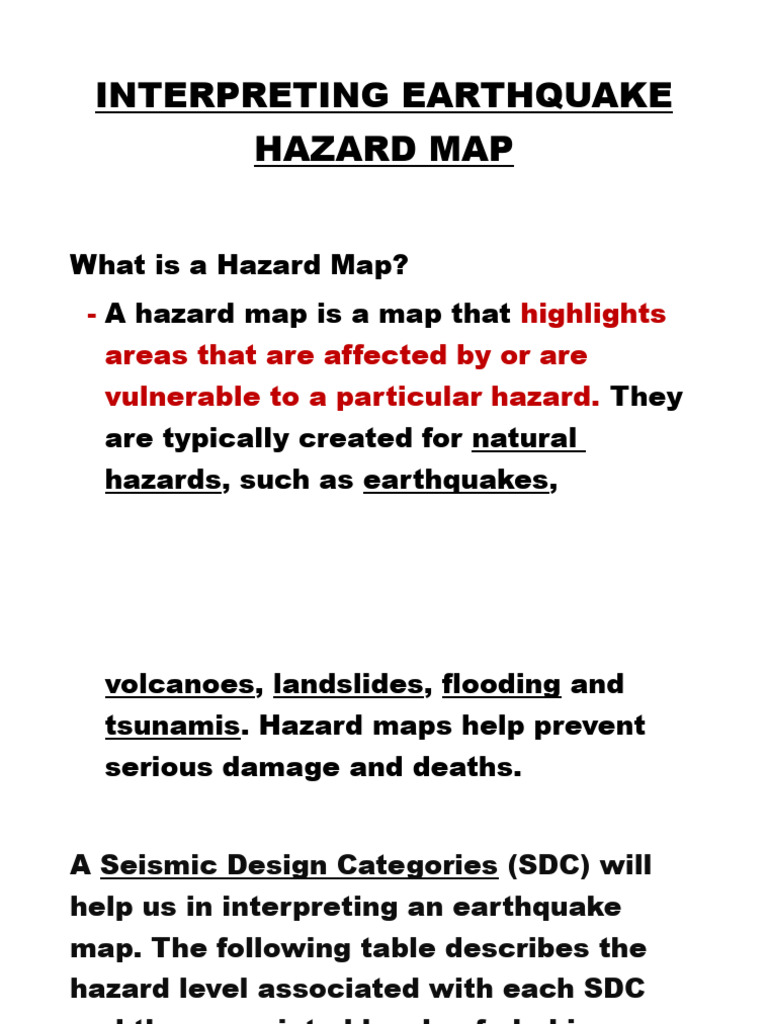 Interpreting Earthquake Hazard Maps | PDF | Earthquakes | Hazards