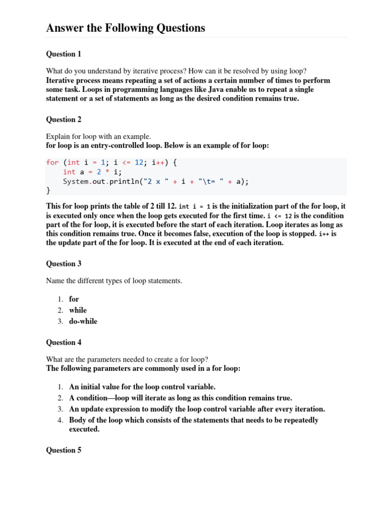 Notes .Iteration Statement | PDF | Control Flow | Software Engineering