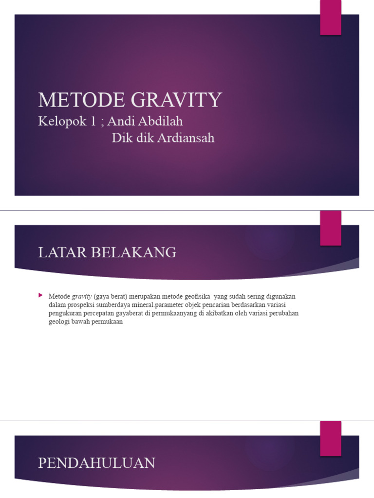 Metode Gravity Andi | PDF