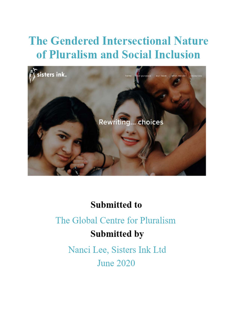 The Gendered Intersectional Nature of Pluralism and Social Inclusion ...