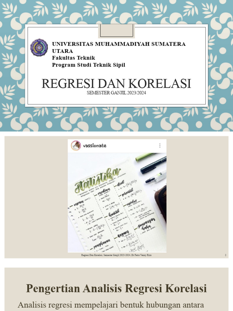 PP Regresi Dan Korelasi | PDF