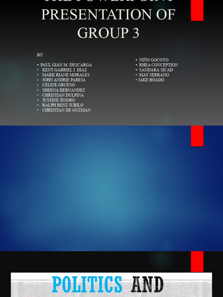 The Powerpoint Presentation of Group 3 | PDF | Politics