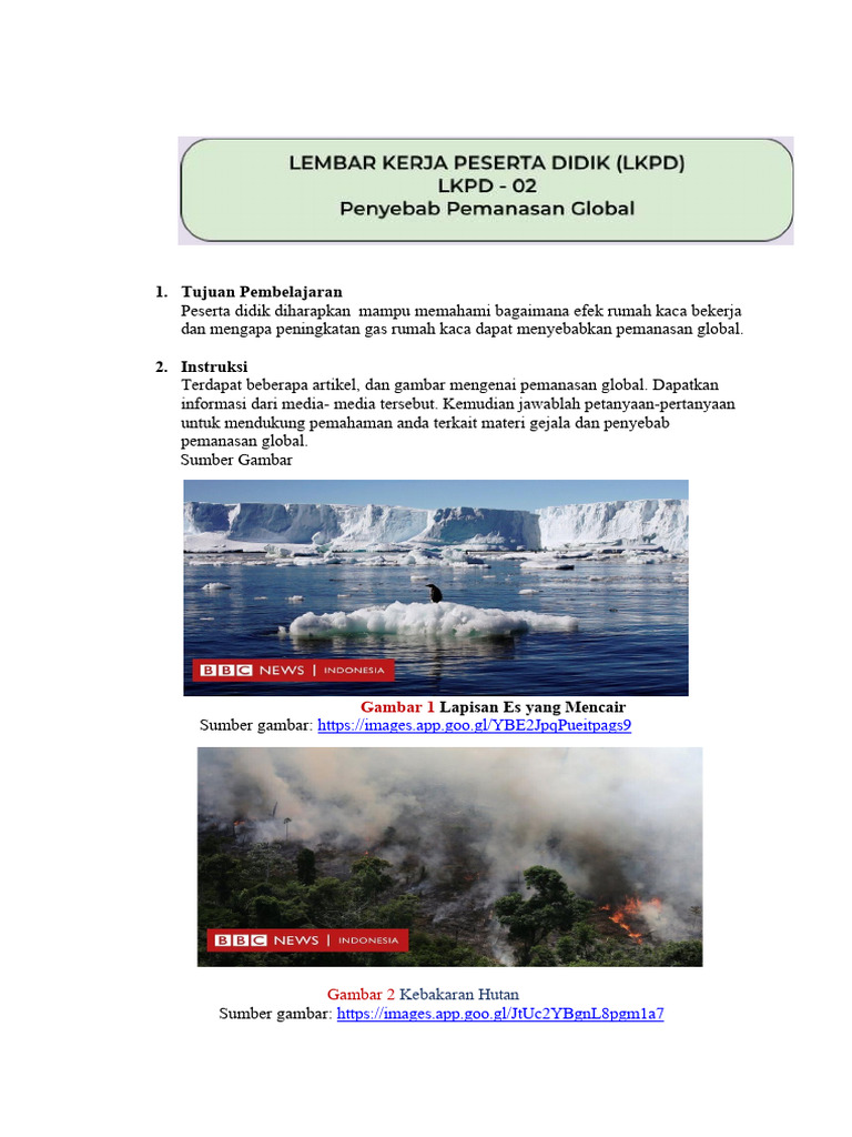 LKPD Dampak Pemanasan Global | PDF