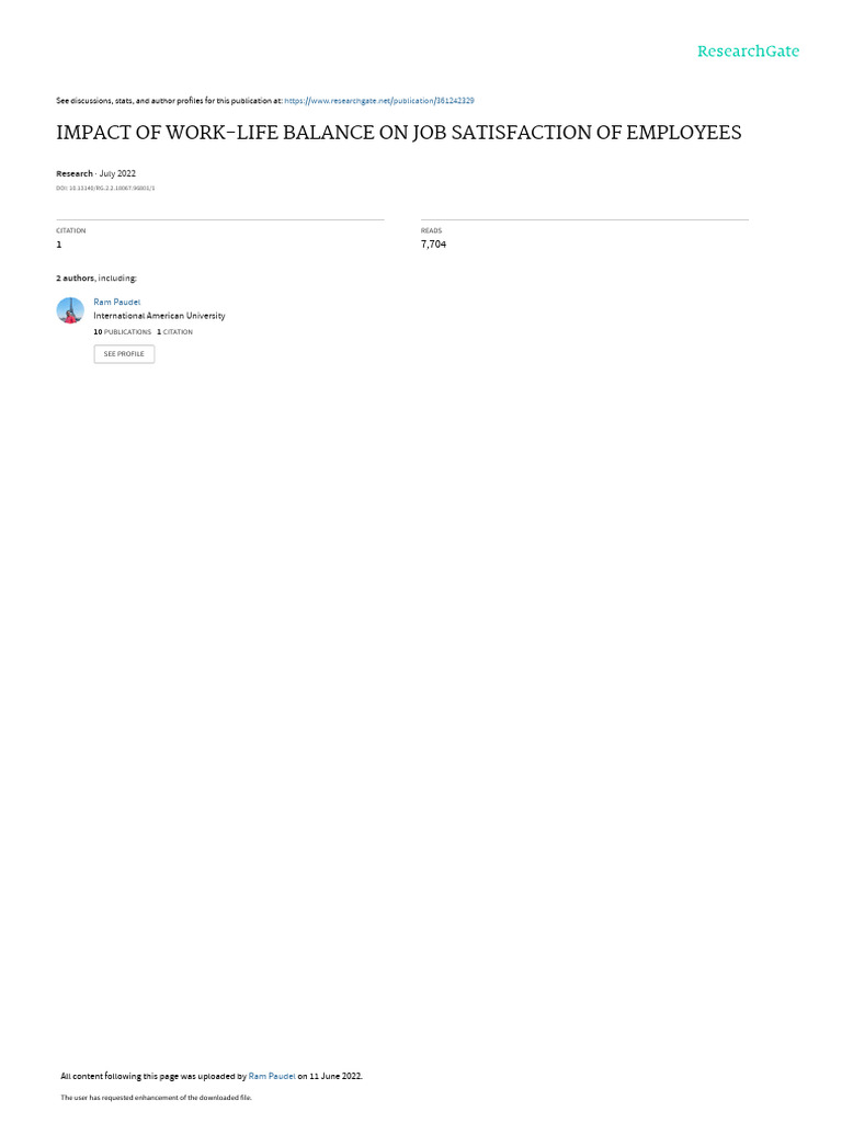 Work Life | PDF | Career & Growth