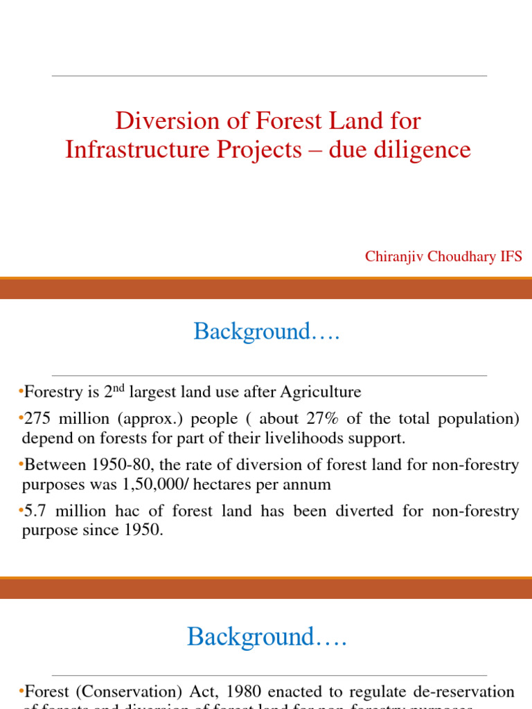 Land Acquisition and Diversion of Forest Land - Effective Socio ...
