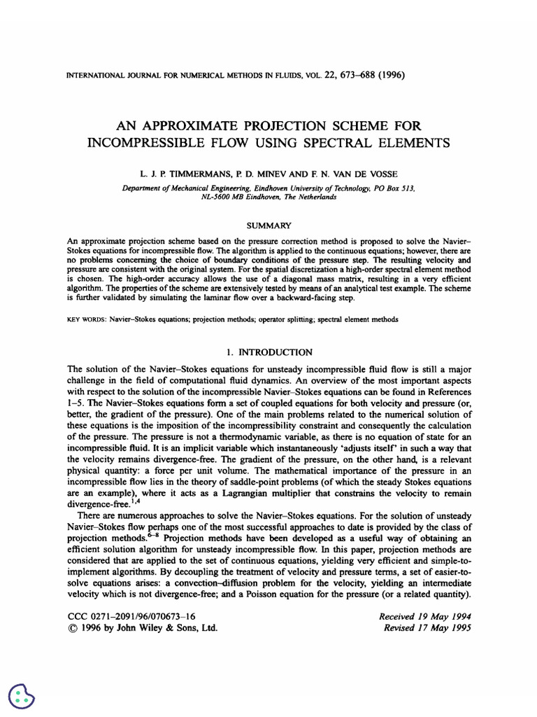 An Approximate Projection Scheme | PDF