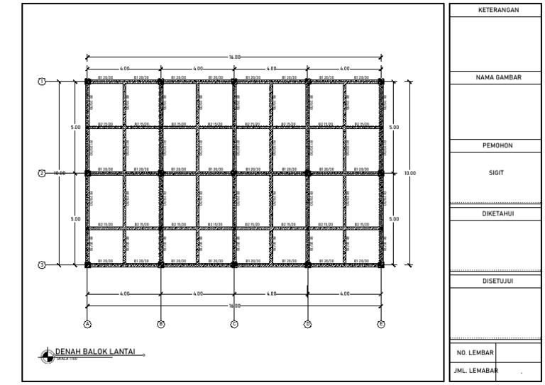 Denah Balok Lantai | PDF