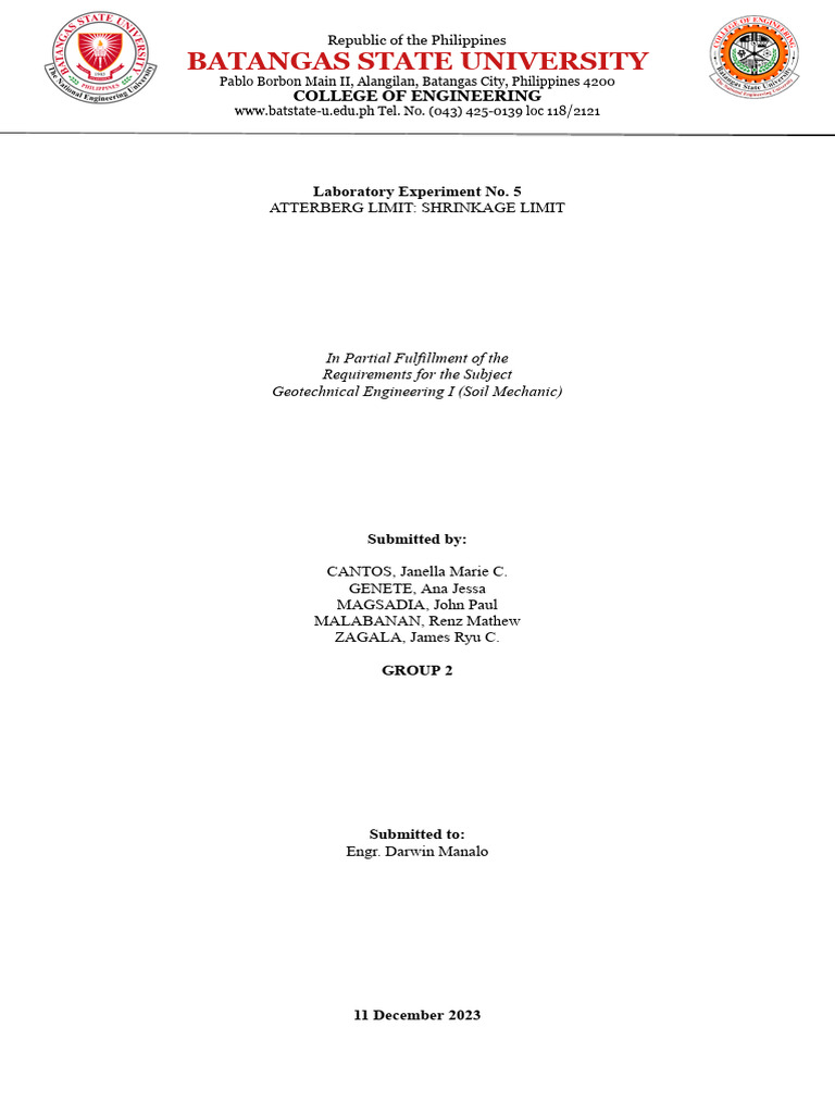 Laboratory No. 5 (Group 2) | PDF