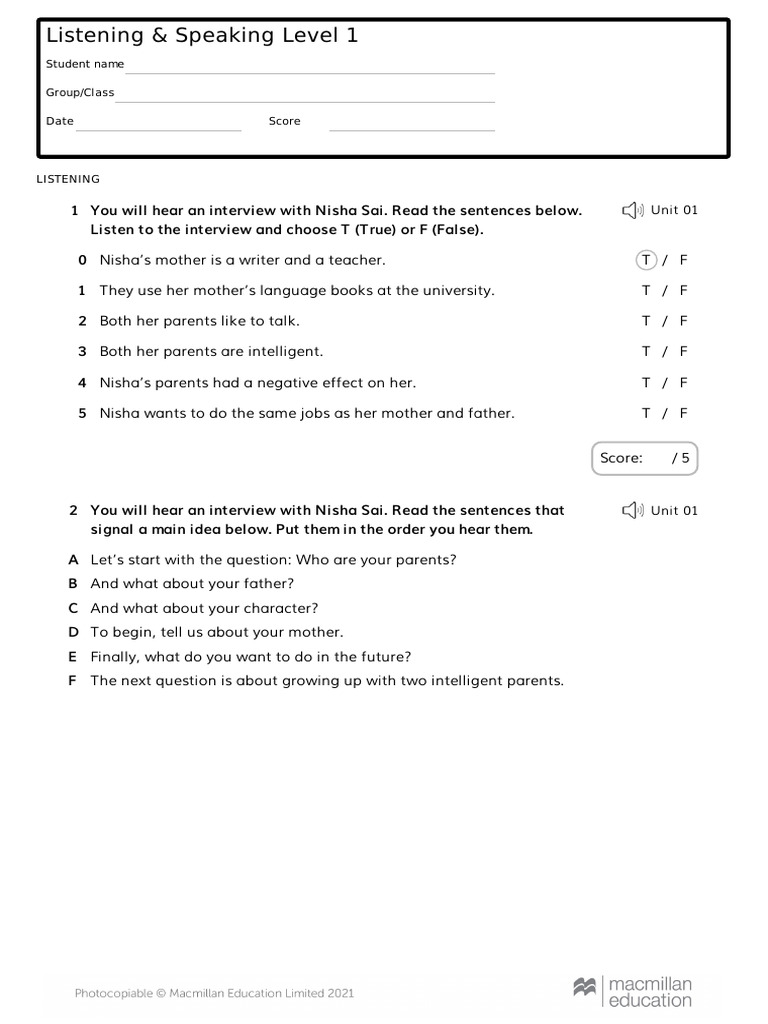 LS Unit 1 Test Generator | PDF LS Unit 1 Test Generator | PDF