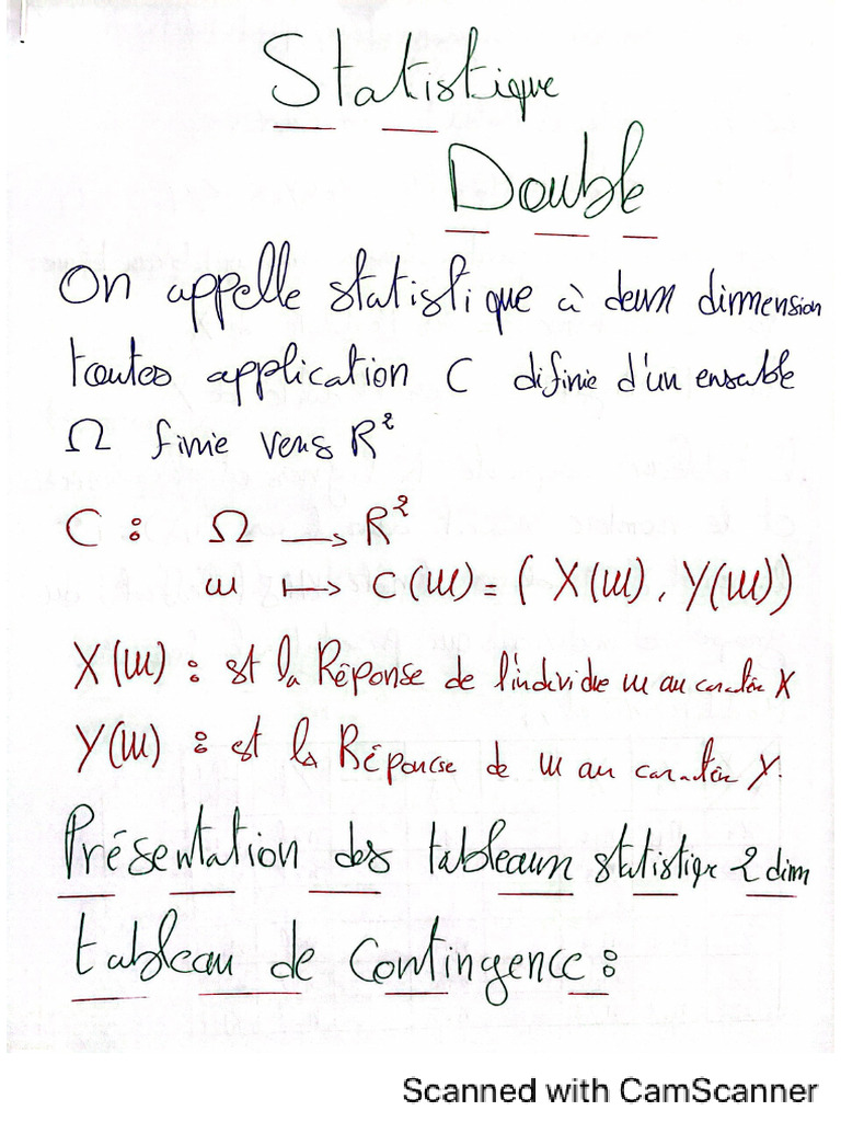 Résumé Stat Double 1 | PDF