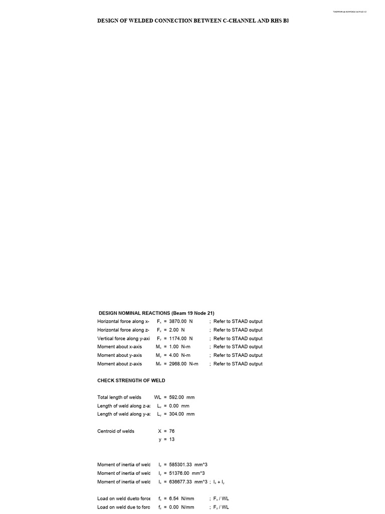 Weld Design For Channel | PDF