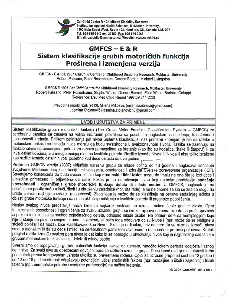 GMFCS | PDF