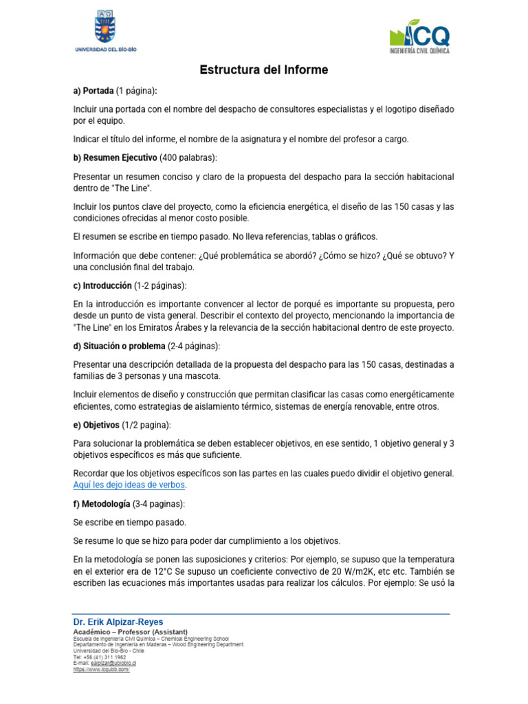 Estructura Del Informe | PDF | Diseño