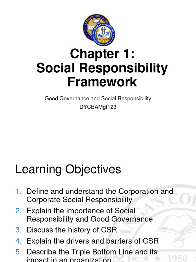 Chapter 1 Social Responsibility Framework | PDF | Corporate Social ...