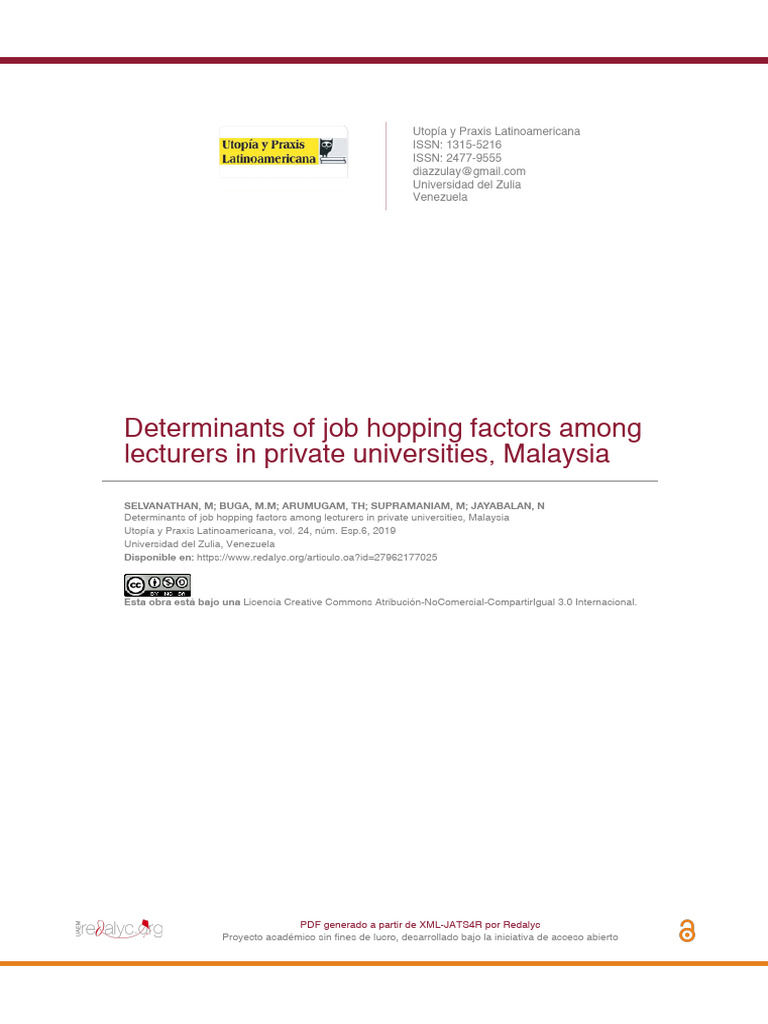 Determinants of Job Hopping Factors Among | PDF | Sampling (Statistics ...