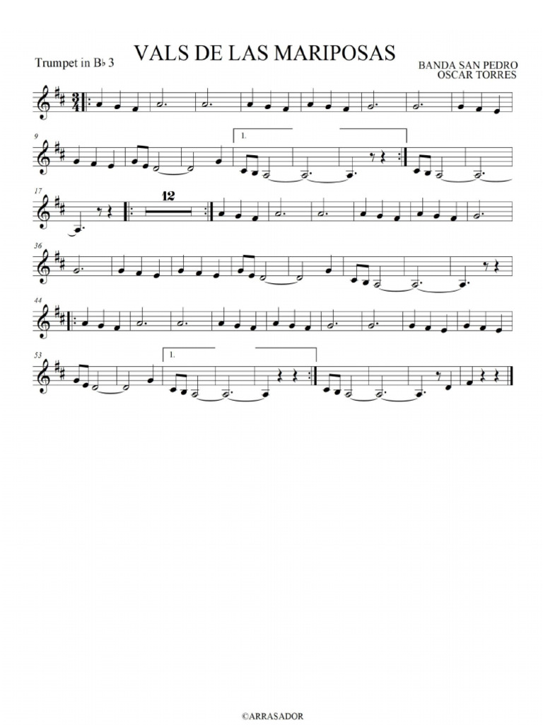 Vals de Las Mariposas | PDF