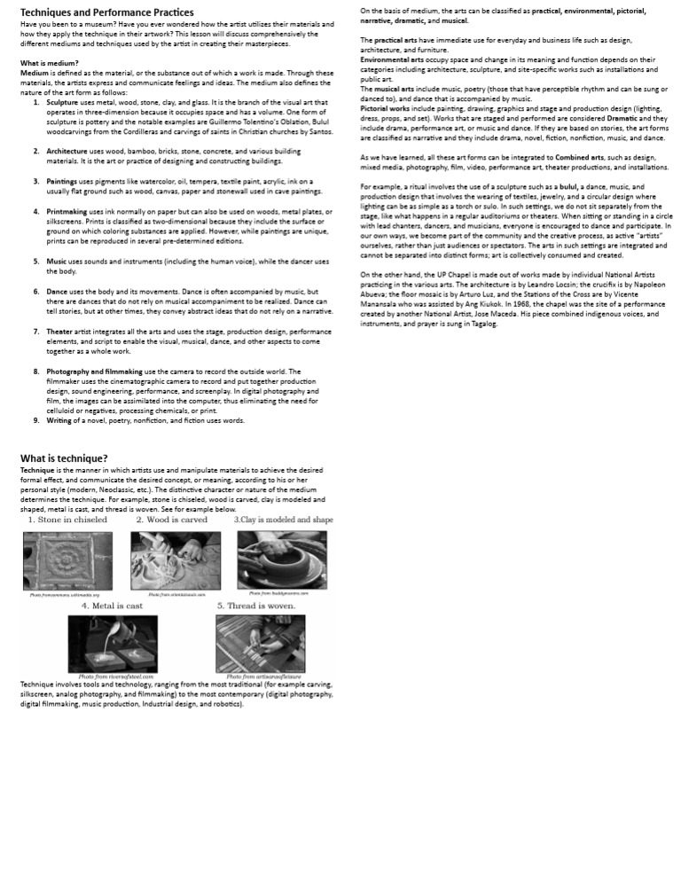 Art Making Techniques And Mediums Pdf Social Science Home Garden