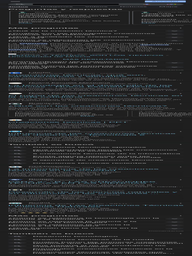 Qué Son Las Creaciones Técnicas de Desarrollo de La Tecnica - Buscar Con Google | PDF