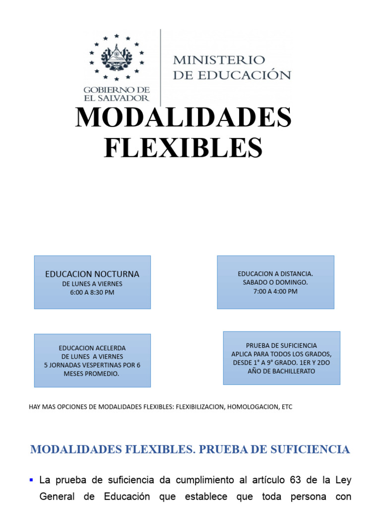 Presentacion Modalidades Flexibles JJ F 2023 | PDF