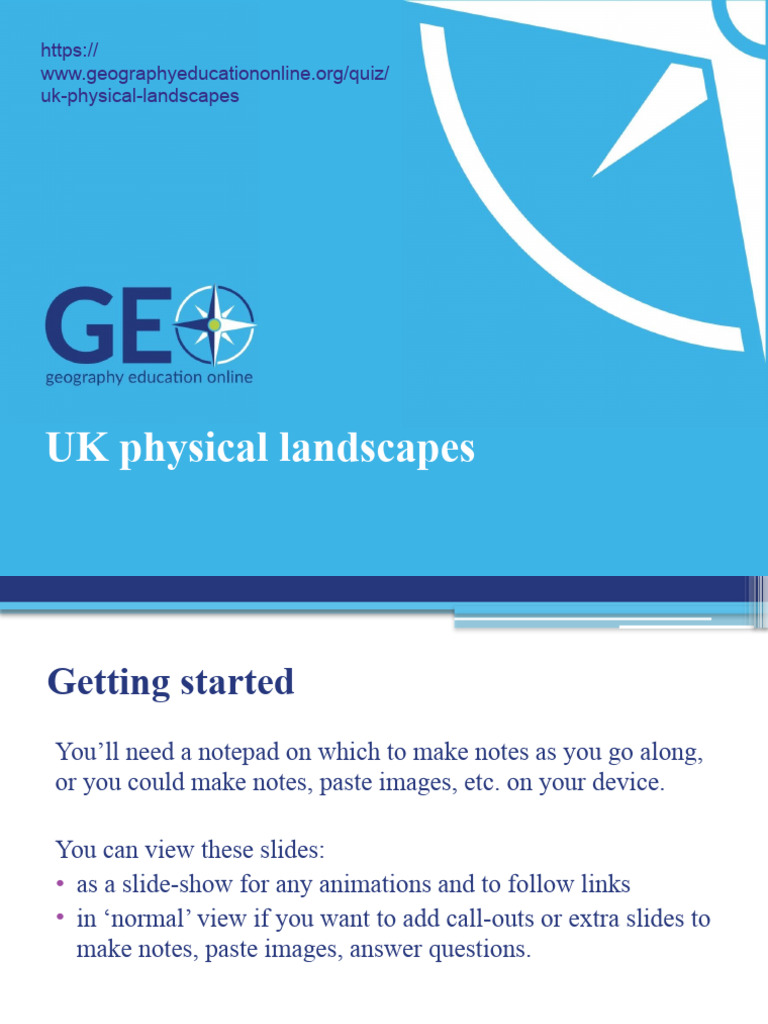 1 GA GEO GCSE UK Physical Landscapes | PDF | Rock (Geology) | Landscape