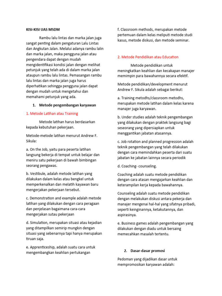 Uas MSDM Sem 2 | PDF