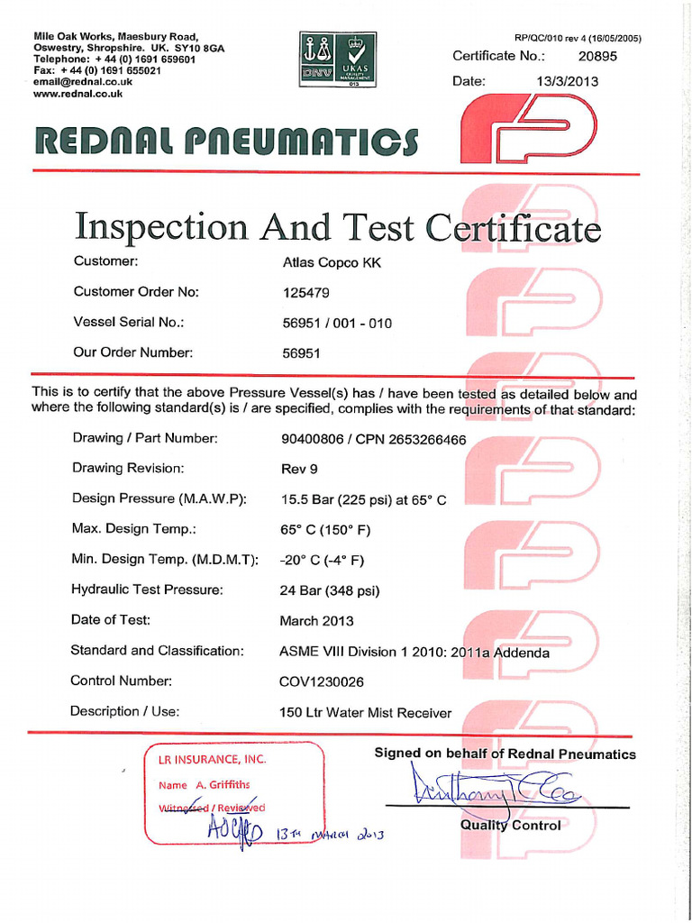 Test Certificate | PDF