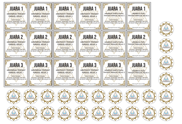 Sticker Piala Lomba | PDF | Griya & Taman