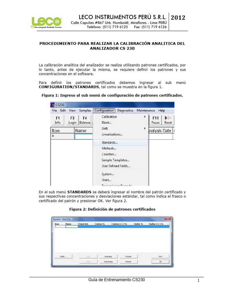Calibracion Analitica CS230 LECO | PDF | Science | Metrología