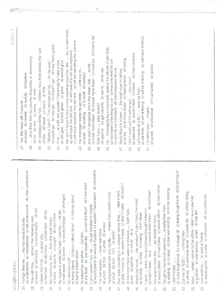 Comprehensive Grammar - Test | PDF