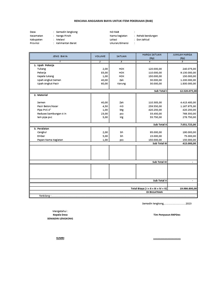 Rab Rehab Bendungan | PDF