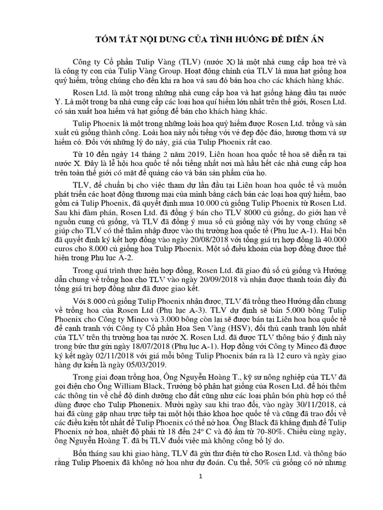 Tinh Huong Dien An | PDF