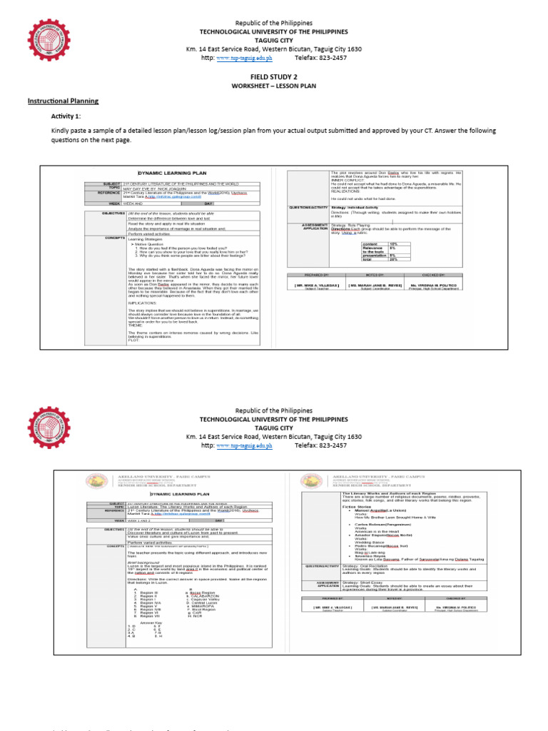 FS2 Worksheet 2nd Set Aloro | PDF