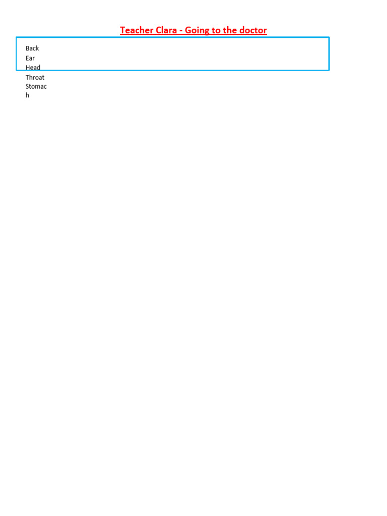 Going to the Doctor Reading Comprehension Exercises 5748 | PDF | Food ...