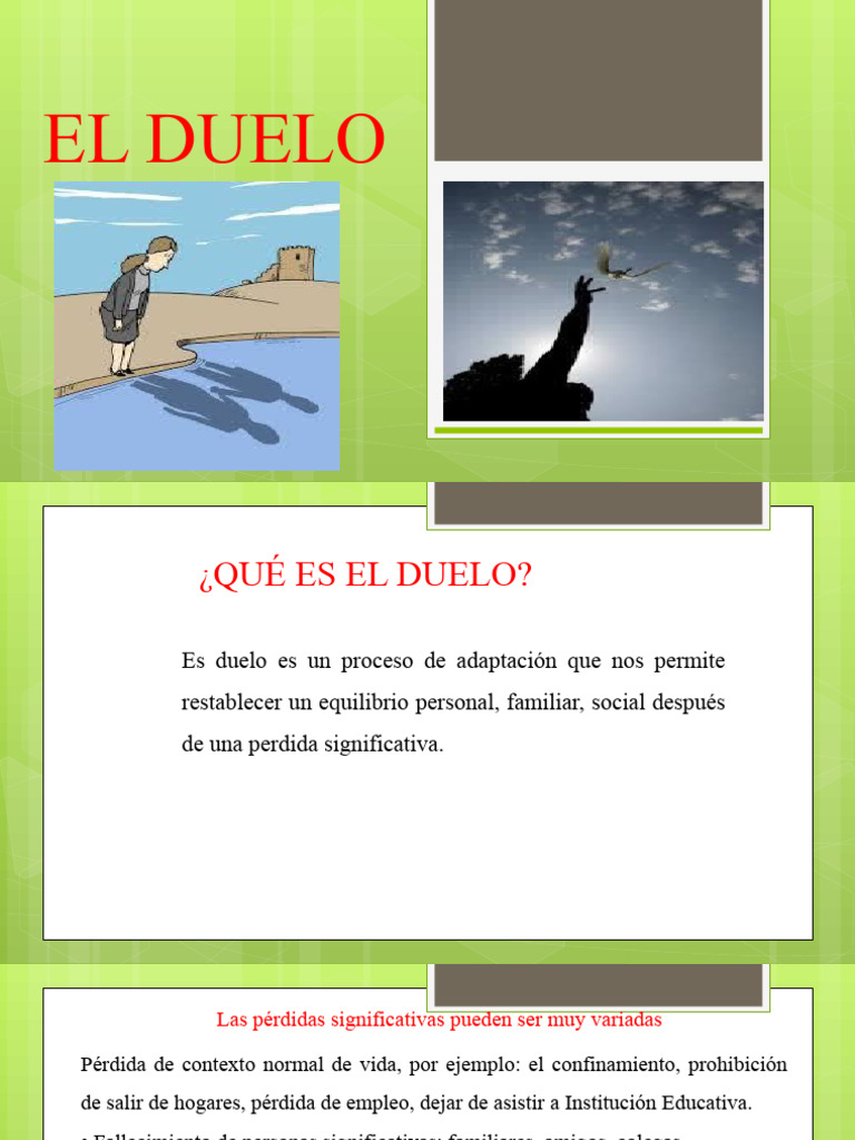 El Duelo: Proceso y Reacciones Iniciales | PDF | Dolor | Experiencia ...