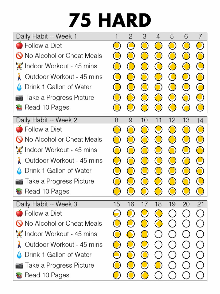 75 Hard Tracker | PDF