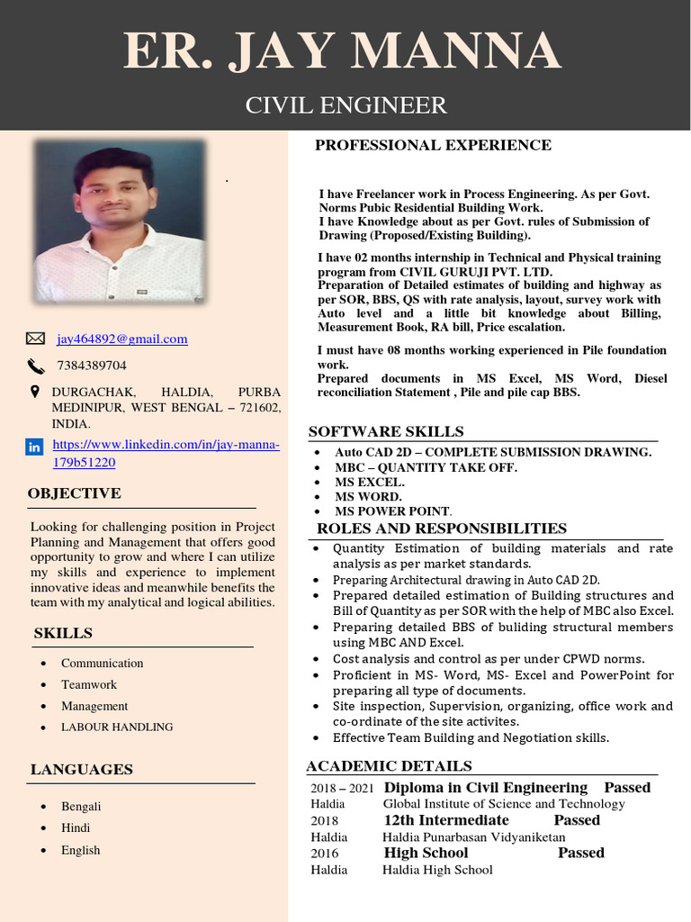 Jay Manna CV | PDF | Computer Aided Design