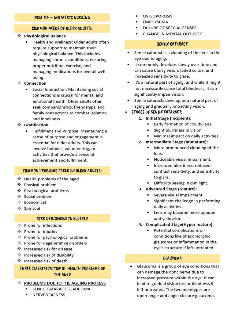 Geria Midterms | PDF | Child Abuse | Chronic Obstructive Pulmonary Disease