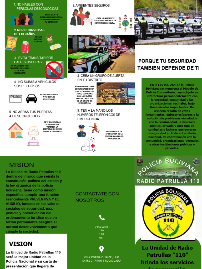 Triptico Bol 110 Ultimo | Descargar gratis PDF | Policía | Justicia