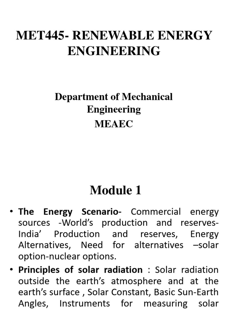 MET445 Module 1 | PDF