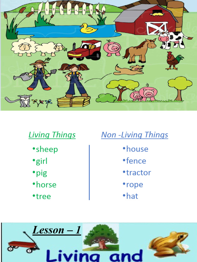 Living and non living class 3(1) final ppt | PDF | Life | Reproduction