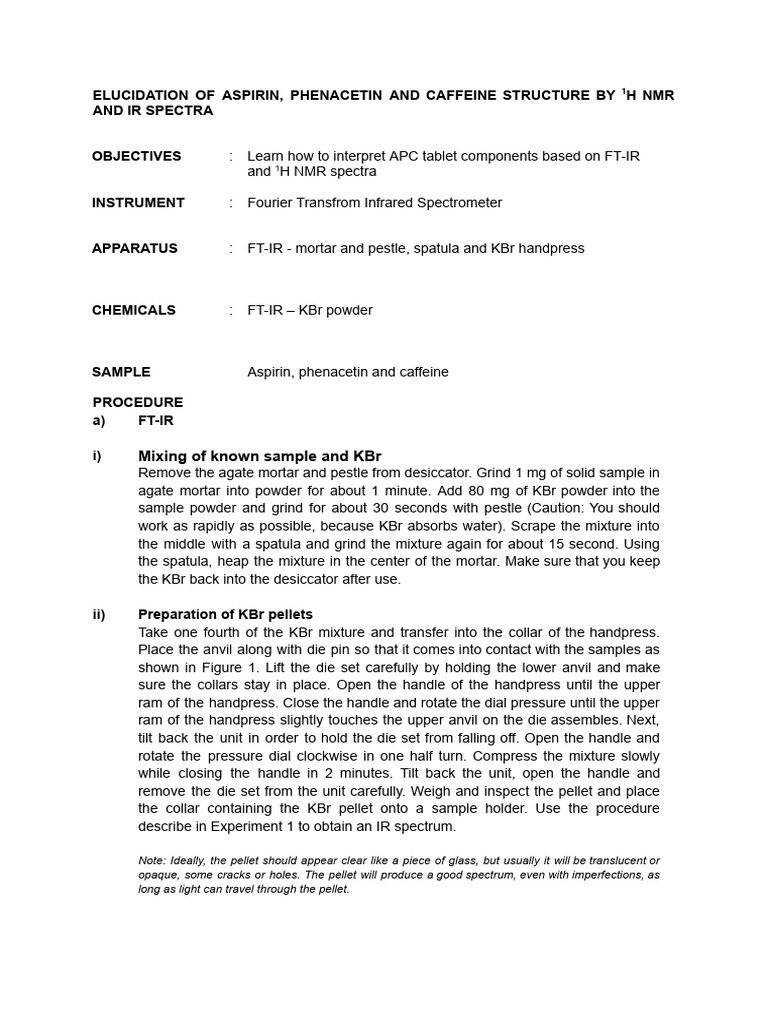 NMR AND IR Manual | PDF | Electromagnetism | Chemical Physics