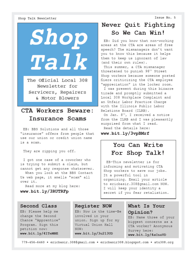 Shop Talk Issue 0005 | PDF