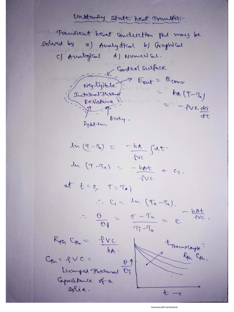 Unsteady State Heat Transfer Pdf