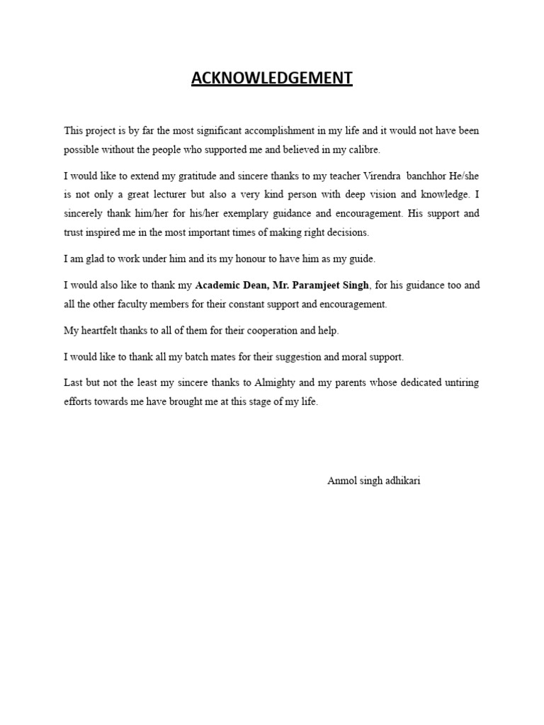 Acknowledgment | PDF