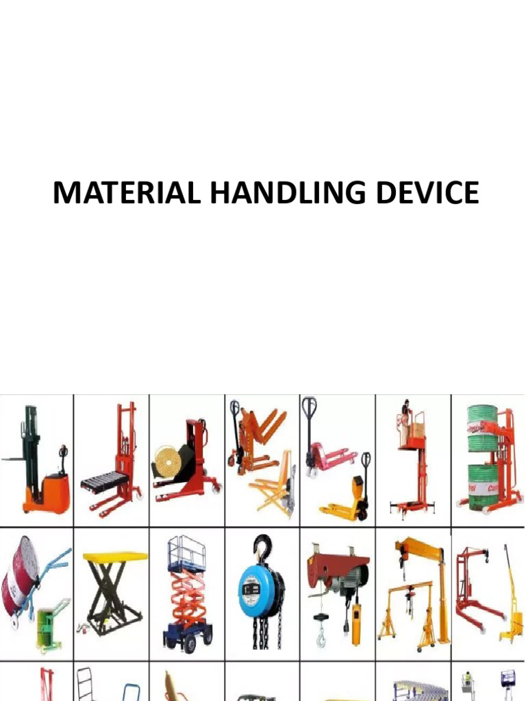 Types of Material Handling Devices | PDF | Business | Home & Garden
